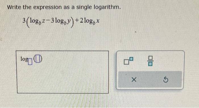 Solved Write the expression as a single logarithm. | Chegg.com