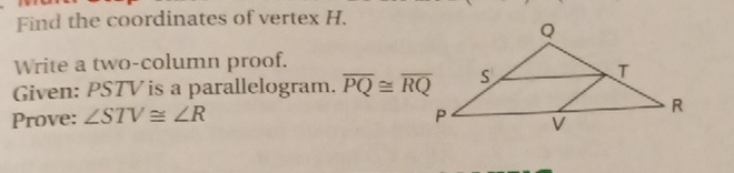 Solved Write a two-column proof.Given: PSTV is A | Chegg.com