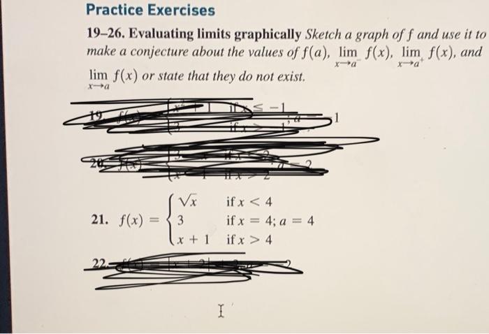 Solved Practice Exercises 19-26. Evaluating limits | Chegg.com