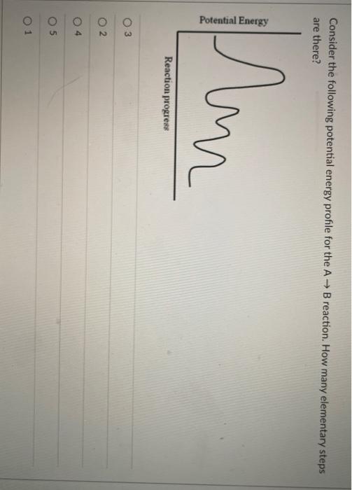 Solved Consider the following potential energy profile for | Chegg.com