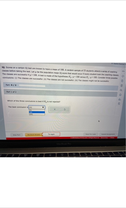 Solved 1Q: Scores on a certain IQ test are known to have a | Chegg.com