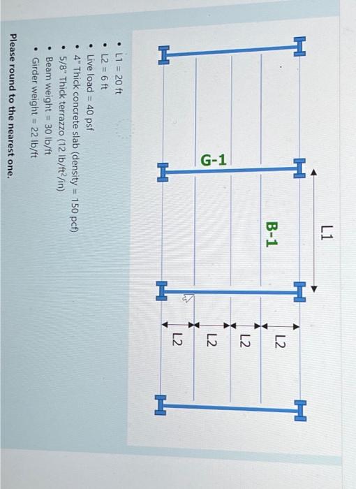 - L1=20ft - L2=6ft - Live load =40 psf - 4′′ Thick | Chegg.com