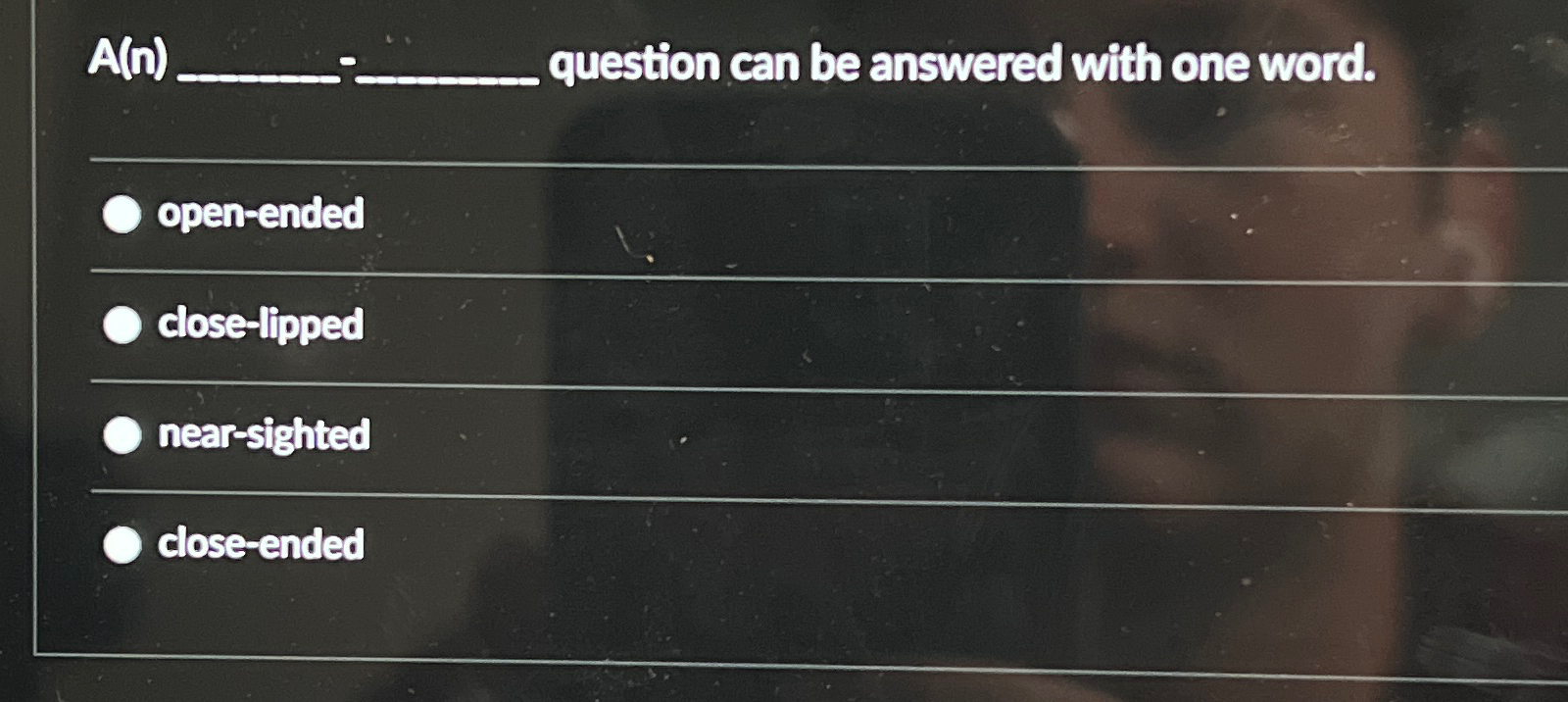 Solved A(n) q, ﻿question can be answered with one | Chegg.com