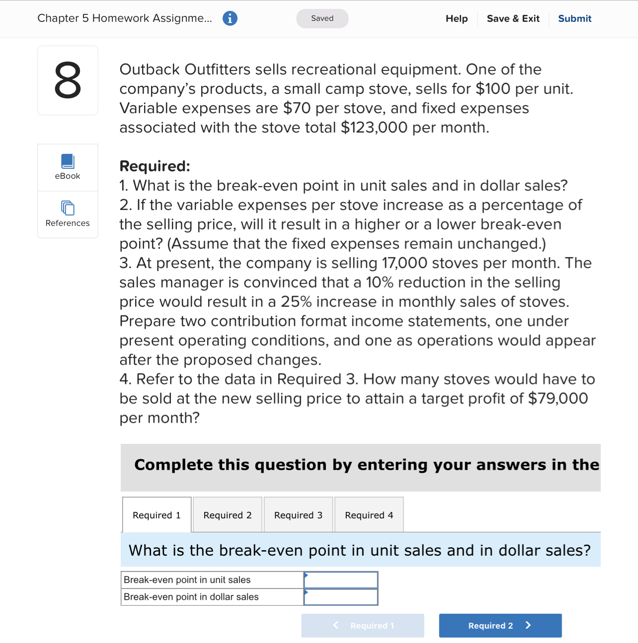 Solved Chapter 5 ﻿Homework Assignme...(i)HelpSave & | Chegg.com