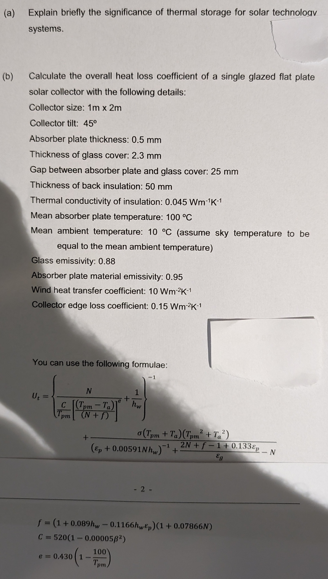 Solved (a) ﻿Explain briefly the significance of thermal | Chegg.com