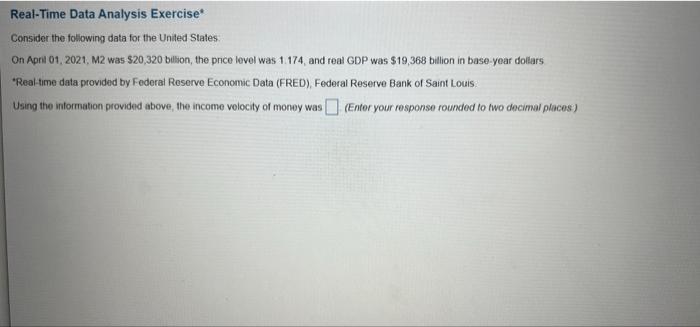 Solved Real-Time Data Analysis Exercise Consider the | Chegg.com
