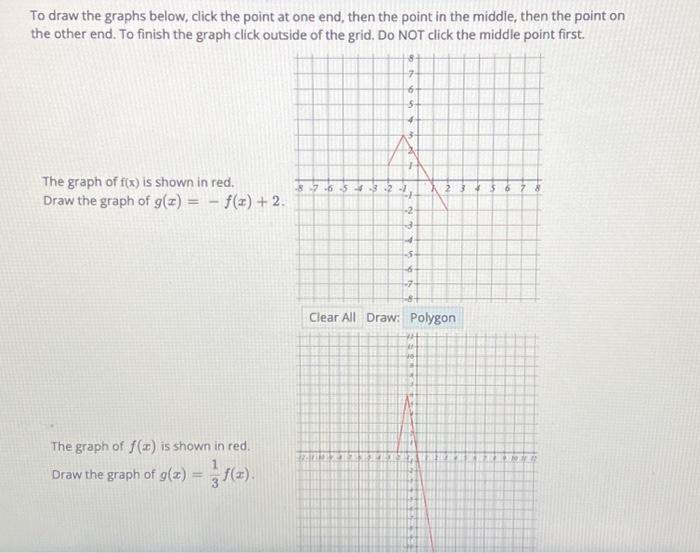 Solved To draw the graphs below, click the point at one end, | Chegg.com
