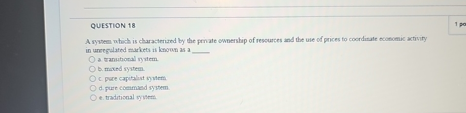 Solved QUESTION 18A system which is characterized by the | Chegg.com