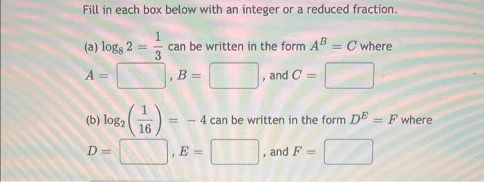 Solved Fill in each box below with an integer or a reduced | Chegg.com