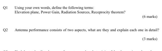 Q1 Using Your Own Words Define The Following Terms 