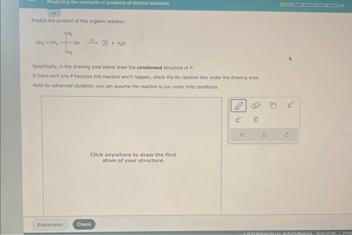 Solved Predict the product of this organic reaction: | Chegg.com