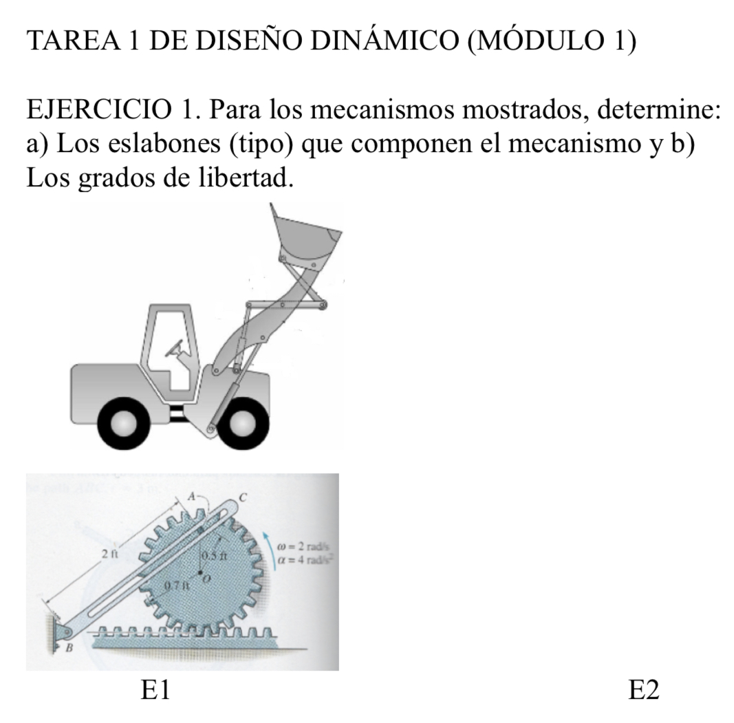 Solved E3E4TAREA 1 ﻿DE DISEÑO DINÁMICO (MÓDULO 1)EJERCICIO | Chegg.com