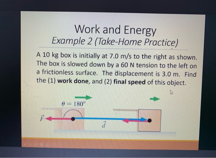 Solved Work and Energy Example 2 (Take-Home Practice) A 10 | Chegg.com