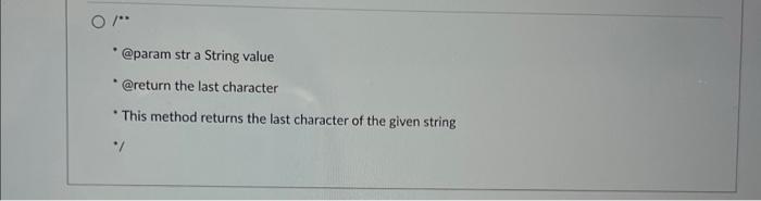 Solved Having the following method header: public static | Chegg.com
