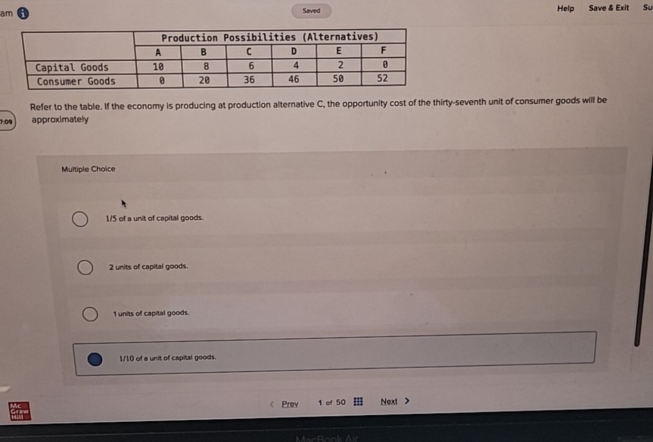 Solved SavedHelpSave & ExitSu\table[[,Production | Chegg.com