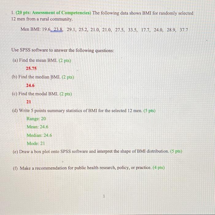 Solved 1. (20 pts: Assessment of Competencies) The following | Chegg.com Solved 1. (20 pts: Assessment of Competencies) The following | Chegg.com