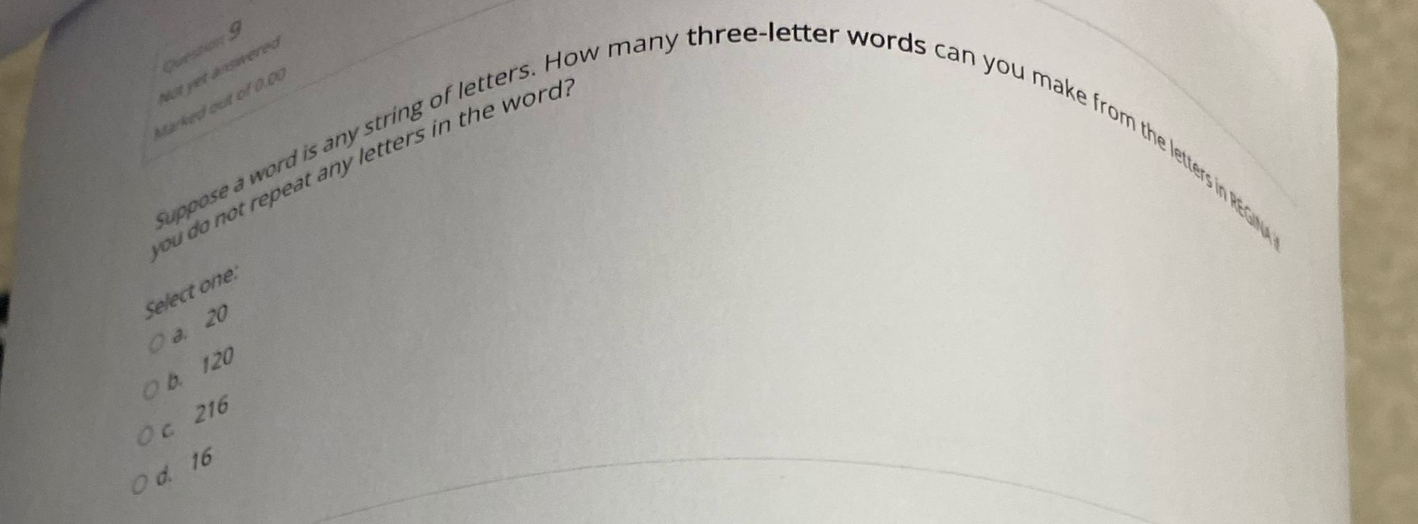 Solved suppose a word is any string of letters. How many | Chegg.com