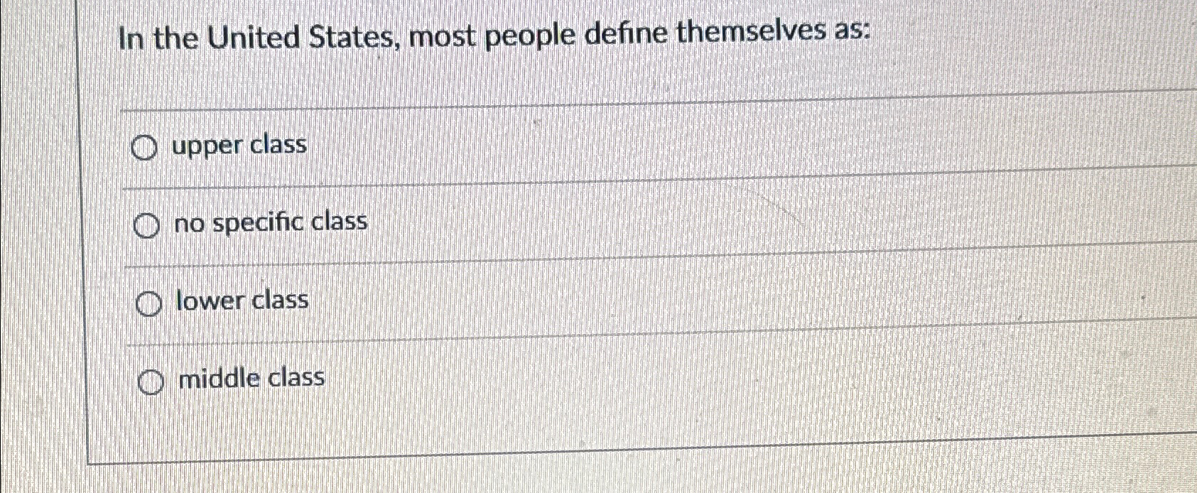 Solved In the United States, most people define themselves | Chegg.com