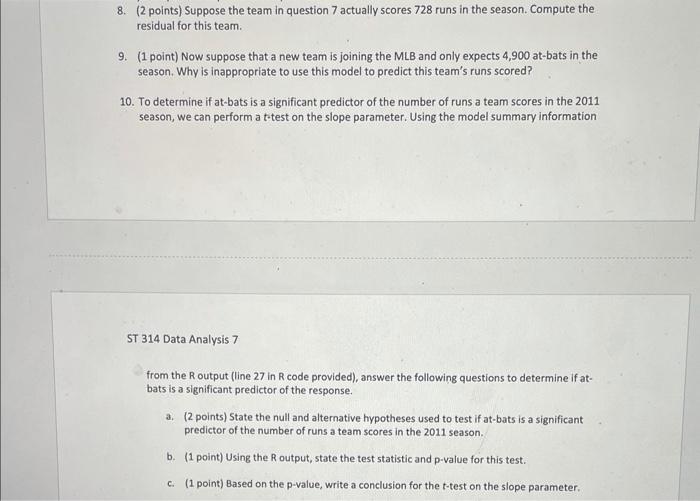Solved St 314 Data Analysis 7 In This Data Analysis 