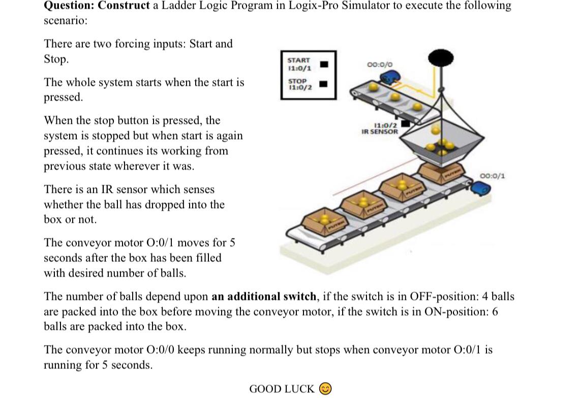 Solved Question: Construct a Ladder Logic Program in | Chegg.com