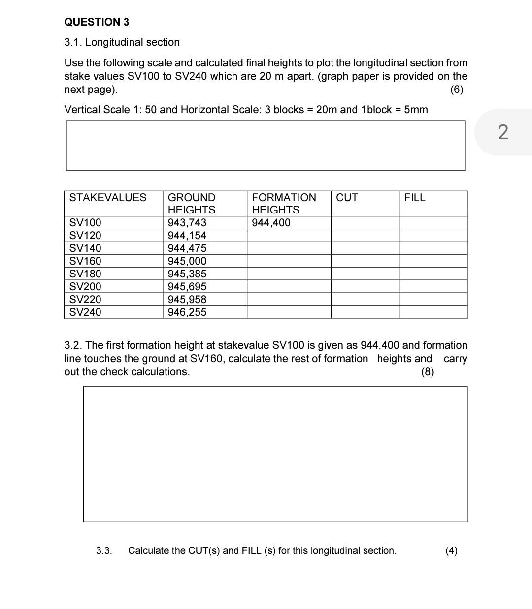 3.1. Longitudinal section Use the following scale and | Chegg.com