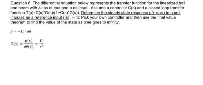Solved Question 6: The differential equation below | Chegg.com