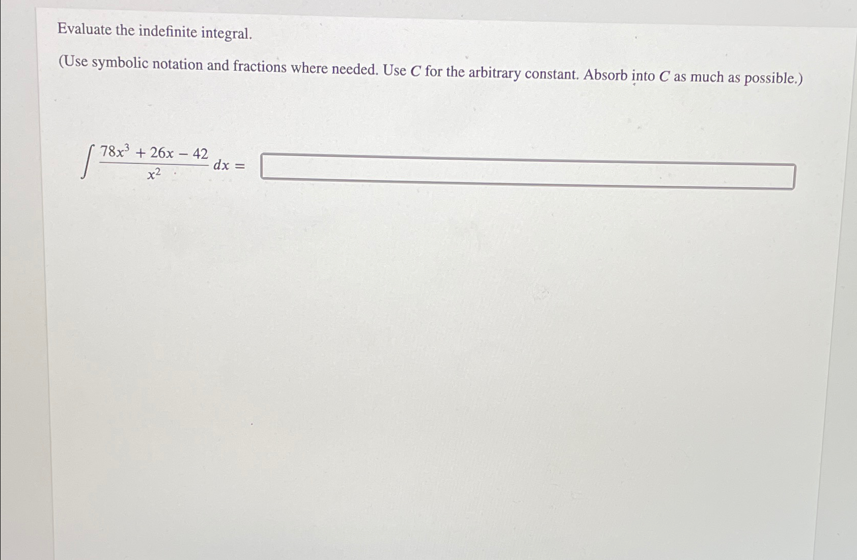 Solved Evaluate the indefinite integral.(Use symbolic | Chegg.com
