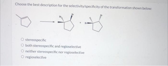 Solved Choose the best description for the | Chegg.com