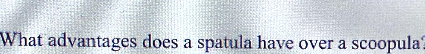 Solved What advantages does a spatula have over a scoopula | Chegg.com