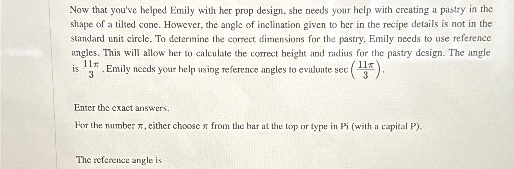 Solved Now that you've helped Emily with her prop design, | Chegg.com