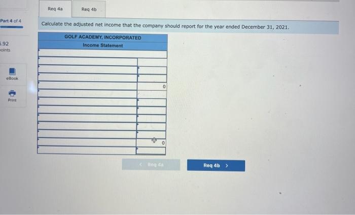 Solved Golf Academy, Incorporated, provides private golf | Chegg.com