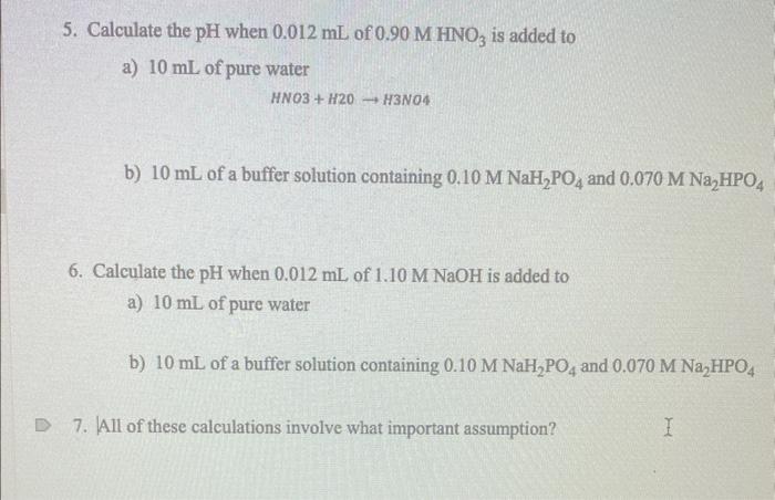 Solved b) 10 mL of a buffer solution containing 0.10 M | Chegg.com