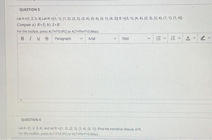 Solved Let A={1,2,3,4}, Let | Chegg.com