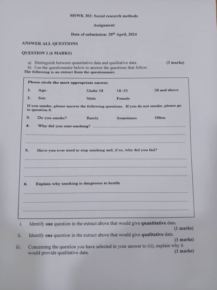 Solved ANSWER ALL QUESTIONSQUESTION 1 (6 ﻿MARKS)a) | Chegg.com