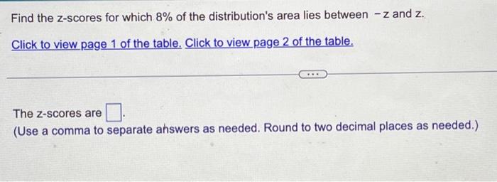 Solved Find the indicated z-scores shown in the graph. Click | Chegg.com
