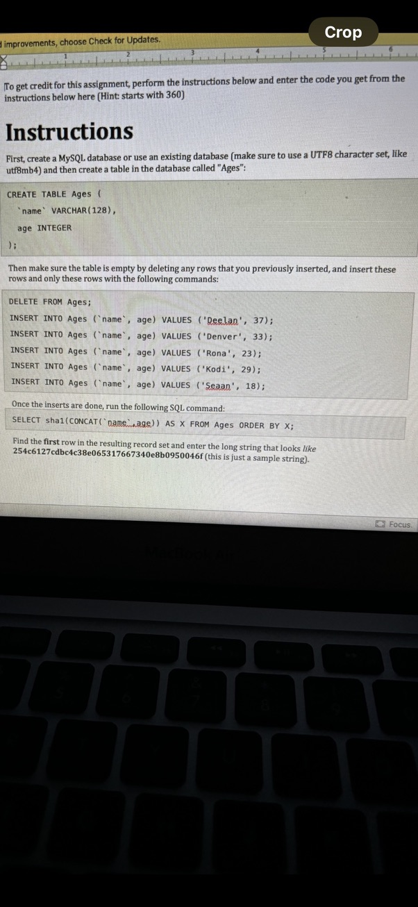 Solved instructions below here (Hint: starts with | Chegg.com