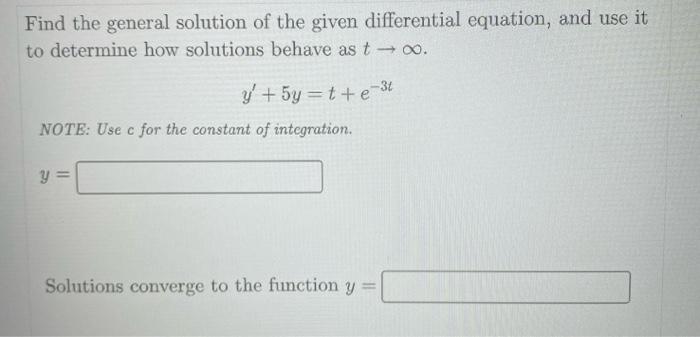 Solved Find the general solution of the given differential | Chegg.com