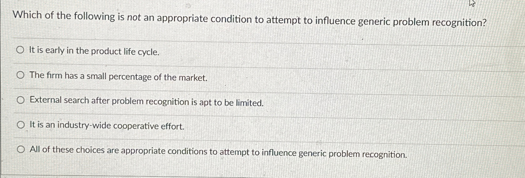 Solved Which of the following is not an appropriate | Chegg.com