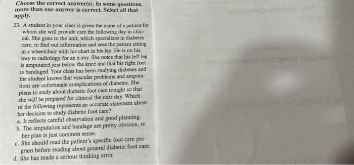 Solved 24) You enter the room to find your patient ashen and | Chegg.com