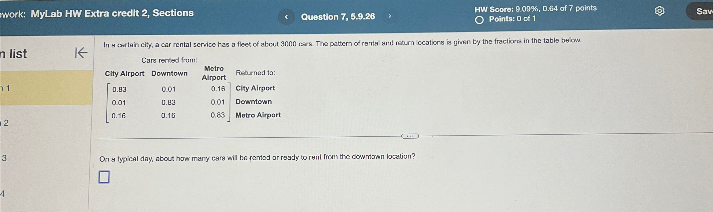 Solved work: MyLab HW Extra credit 2, ﻿SectionsQuestion | Chegg.com
