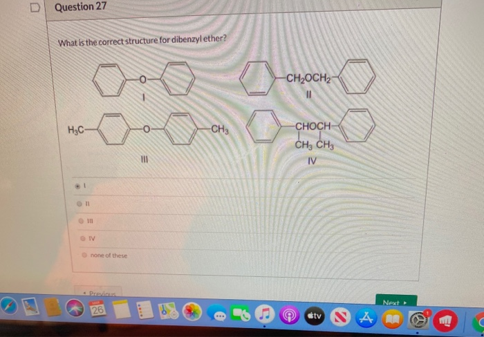 Solved D Question 27 What is the correct structure for | Chegg.com