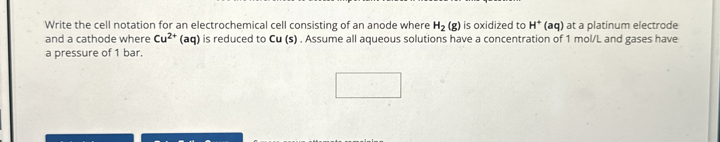 Solved by an EXPERT Write the cell notation for an electrochemical cell | Chegg.com