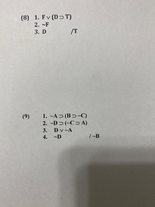 Solved use the 8 rules of implication and 10 rules of | Chegg.com