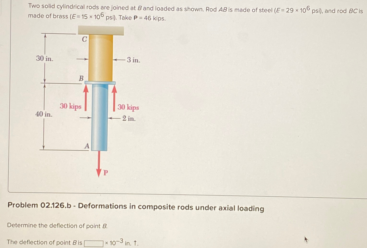 Solved Two solid cylindrical rods are joined at B ﻿and | Chegg.com