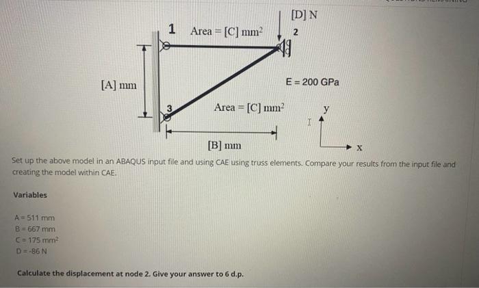 Solved Set Up The Above Model In An Abaqus Input File And 7141