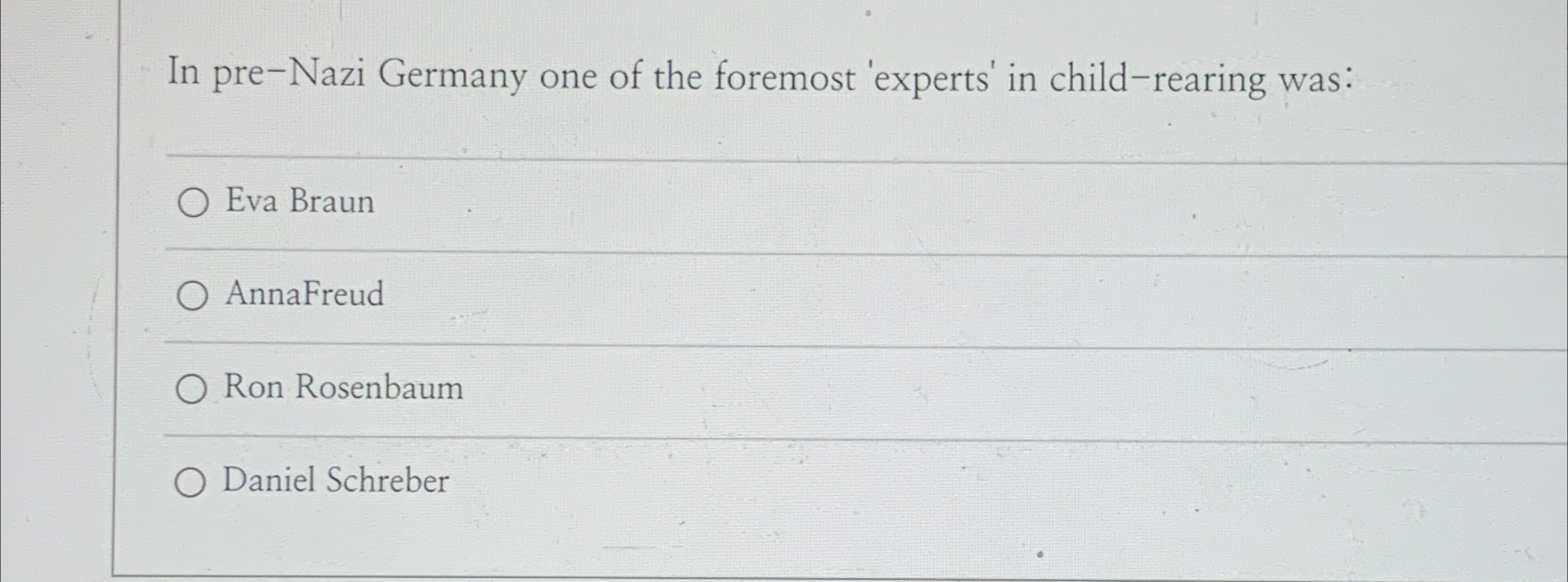 Solved In pre-Nazi Germany one of the foremost 'experts' in | Chegg.com