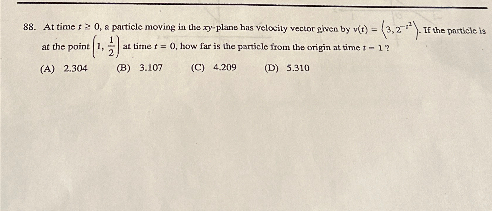 Solved At time t≥0, ﻿a particle moving in the xy-plane has | Chegg.com