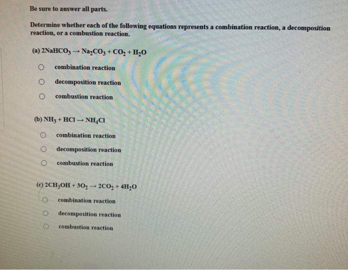 Solved Be sure to answer all parts. Determine whether each | Chegg.com