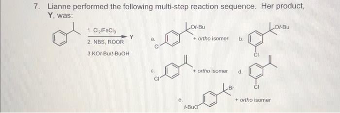 Solved Lianne performed the following multi-step reaction | Chegg.com