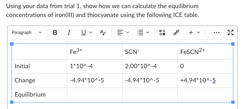 Solved Using your data from trial 1 , ﻿show how we can | Chegg.com